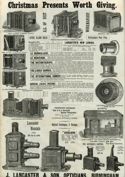 Advert for Lancaster & Sons bellows cameras 1886 Our beautiful Wall Art ...