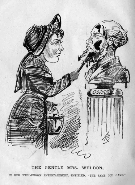 Cartoon, Mrs Weldon painting a bust of Gounod Our beautiful Wall Art ...
