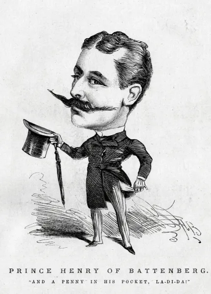 Cartoon portrait, Prince Henry of Battenberg (1858-1896)