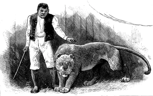 Circus animal trainer and his lion, 1888 Our beautiful Wall Art and ...
