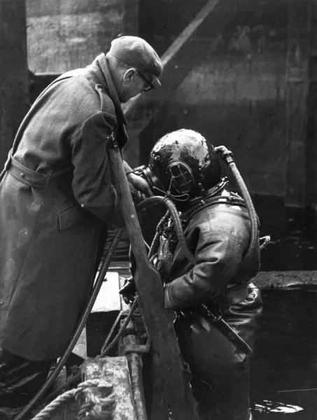 Deep sea diver at work Our beautiful Wall Art and Photo Gifts include ...