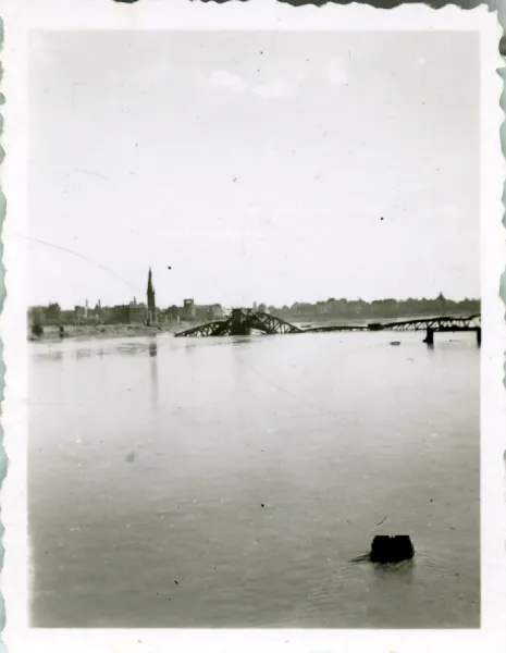 The Destroyed Oberkasseler Bridge End of World War Two