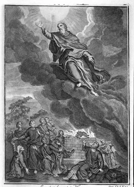 Enoch Bible Enoch Sailed To Heaven. People Look At Him On The Ground