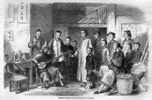 Entertainment in the village of Lin-Cong, China Our beautiful Wall Art ...