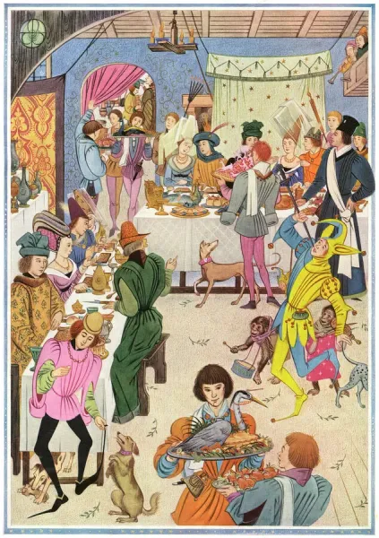 Cartoon Medieval Feast