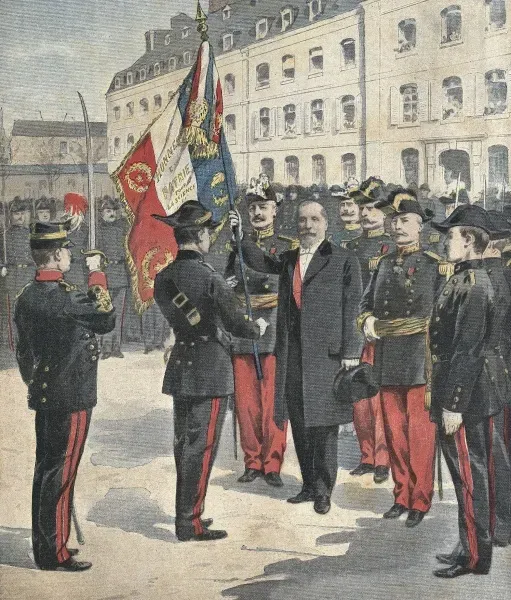 France. 3rd Republic (1901). Flag ceremony in Our beautiful Wall Art ...