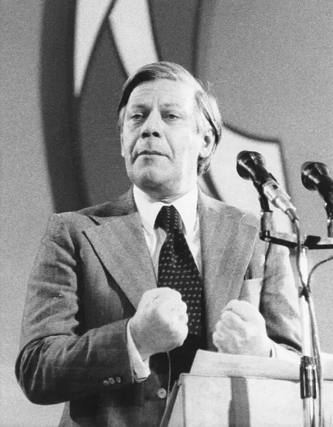 Helmut Schmidt, German Social Democrat politician Our beautiful Wall ...