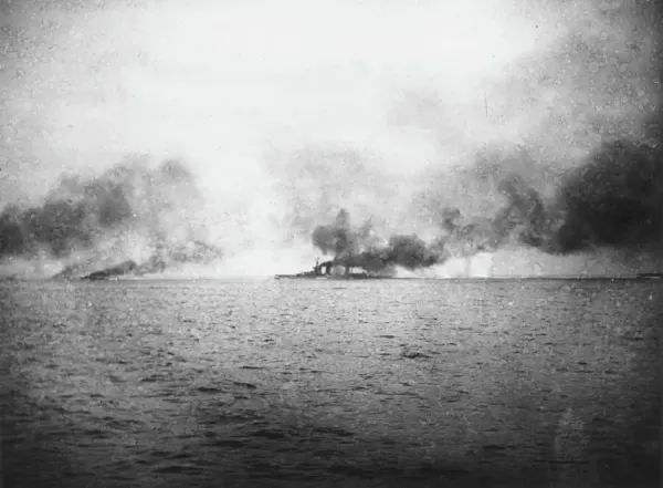 HMS Lion hit, Battle of Jutland, WW1 Our beautiful Wall Art and Photo ...