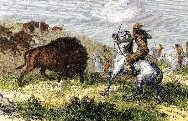 Native American Hunting Painting