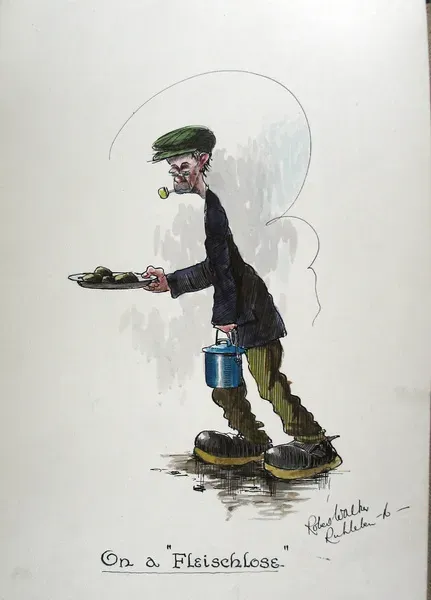 Inmate carrying a plate of food and a cooking pot Our beautiful Wall ...