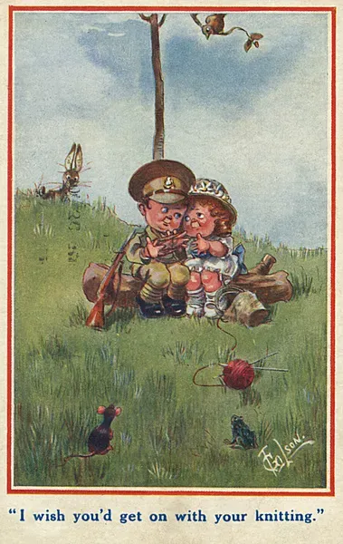 Knitting postcard, WW1 Our beautiful Wall Art and Photo Gifts include ...