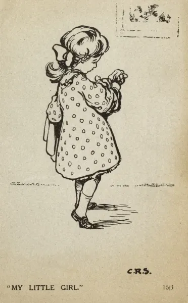 My Little Girl a pretty young child in a spotty dress with