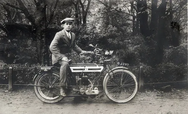Man on a 1911 Triumph motorcycle Our beautiful Wall Art and Photo Gifts ...