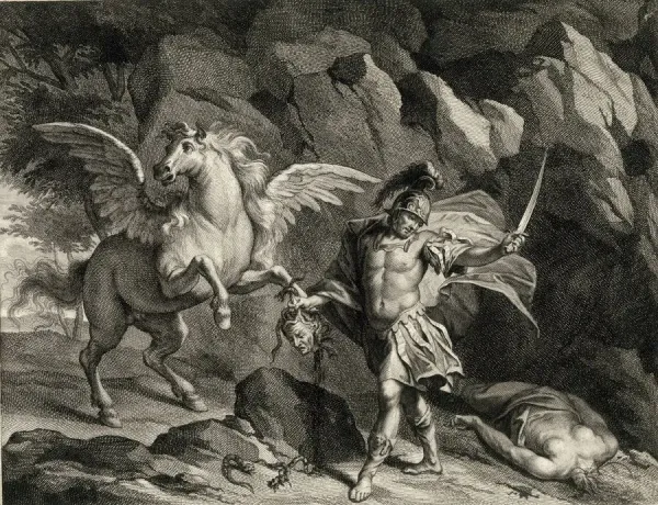 Perseus Slaying Medusa Painting Perseus And Medusa Canvas Print