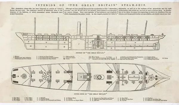 Plan of ship SS Great Britain Our beautiful Wall Art and Photo Gifts ...