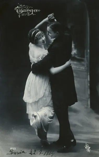 Tango, 1912. Dance originating in Argentina that was