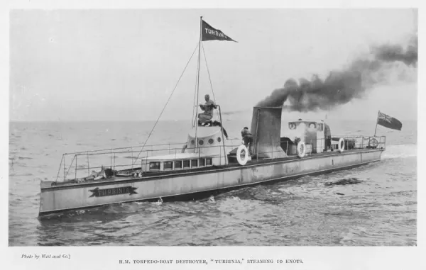 Turbinia the first steam turbine-powered steamship