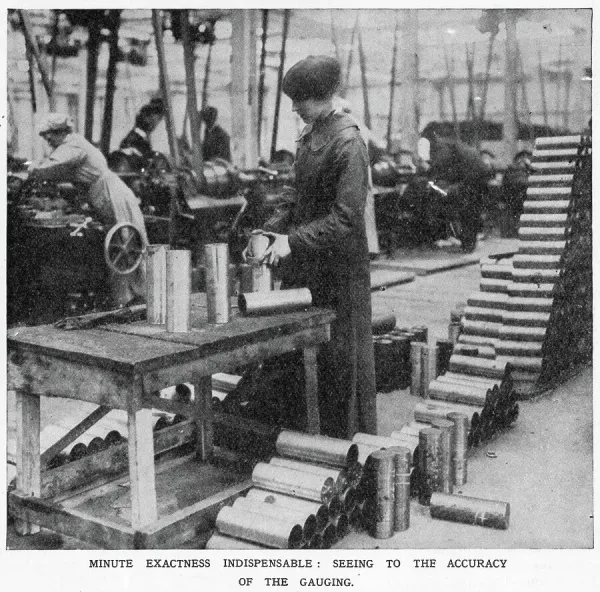 Vickers Munition Factory Accuracy of the Gauging 1915