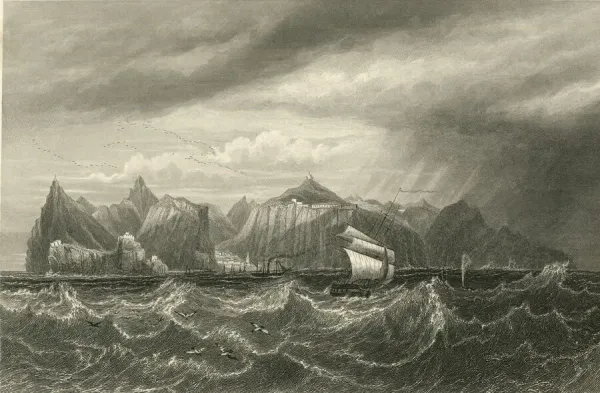 View of the island of St Helena. 19th century Our beautiful Wall Art ...