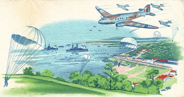 WW2 Christmas Card Illustration Our beautiful Wall Art and Photo Gifts ...