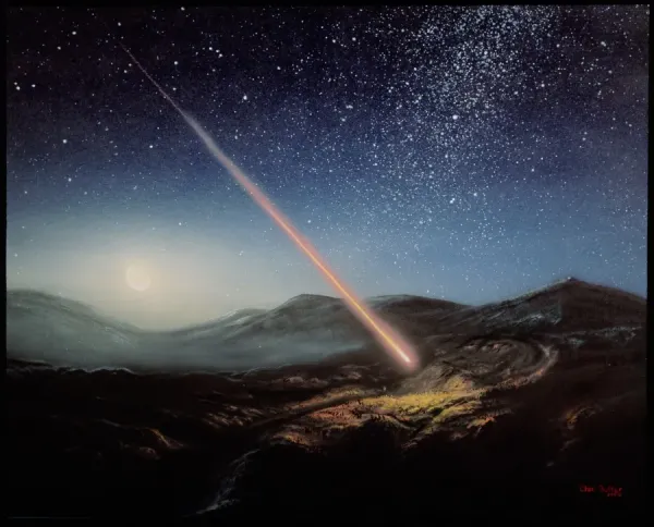 Artwork of meteorite hitting the ground Our beautiful Wall Art and ...