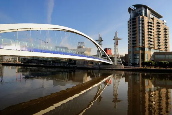 The Lowry Bridge over the Manchester Ship Canal Our beautiful Wall Art ...
