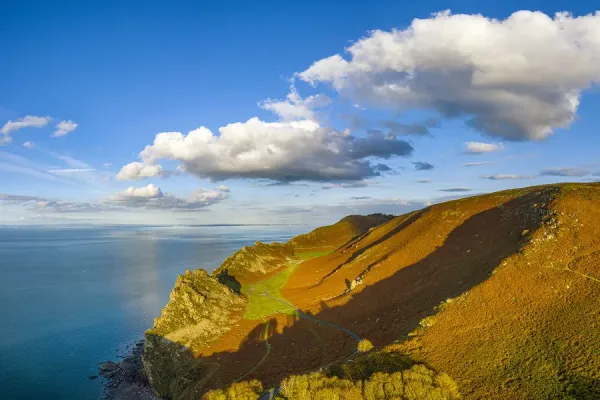 Elevated view over the stunning Valley of the Rocks near