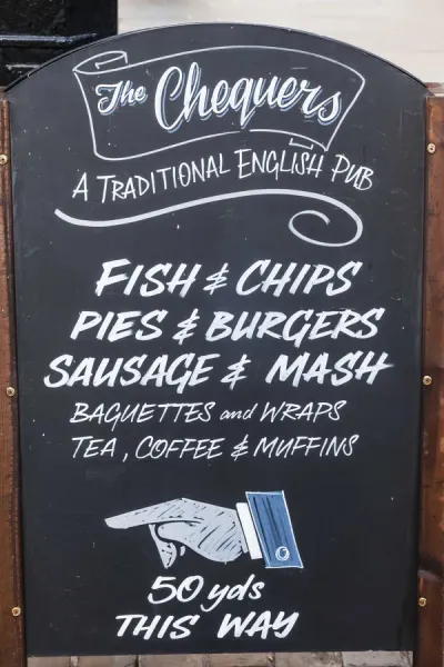 London Pub Food Menu