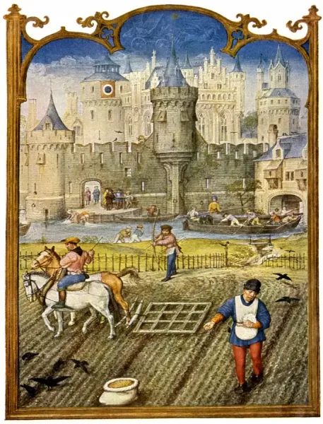 Field Harvest Medieval Art