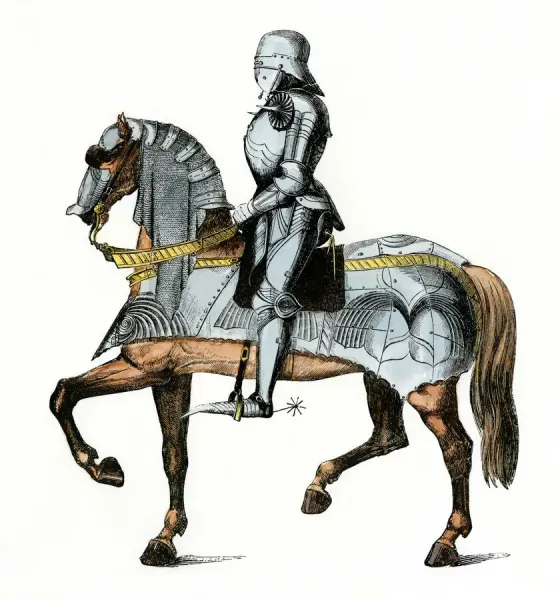 Medieval Knight On Horse Painting Medieval Knights In Jousting Armor