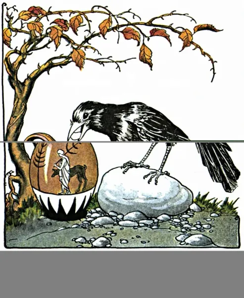 AESOP: CROW & PITCHER. Aesop: The Crow and the Pitcher