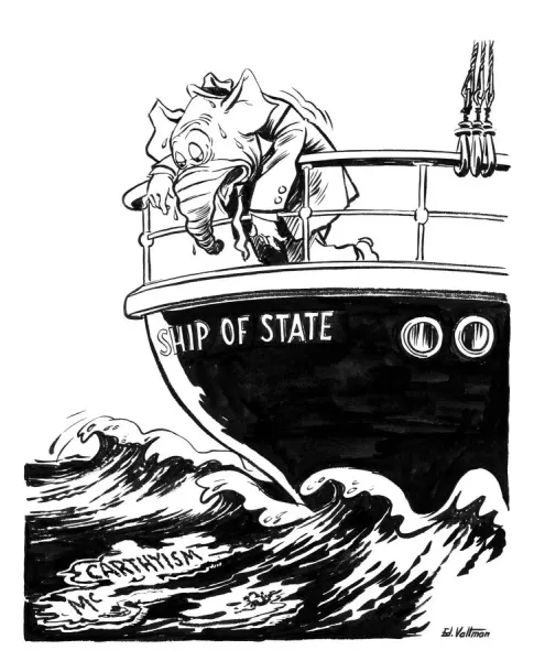 CARTOON: MCCARTHYISM, 1954. Getting it out of his system