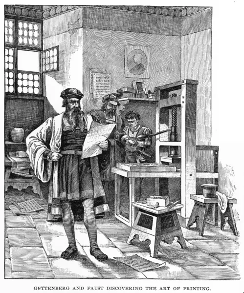 Gutenberg Printing Press Drawing Printing Press | ClipArt ETC