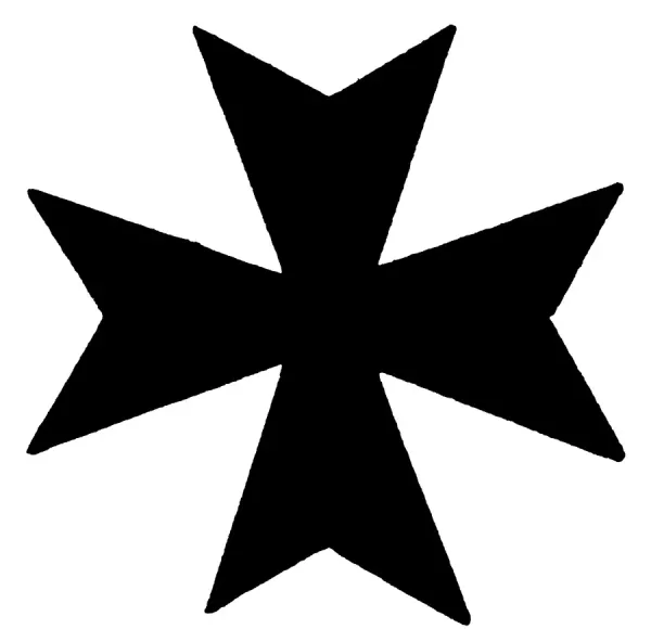 Maltese Cross Designs MALTESE CROSS EMBROIDERED BADGE 4 SIZE OPTIONS