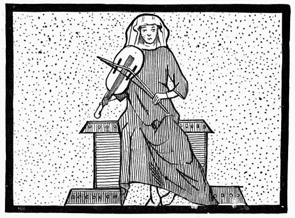 MEDIEVAL VIELLE PLAYER. Woman playing a vielle Our beautiful Wall Art ...