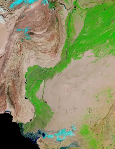 Indus River Valley Features Photo & Art Print Colorful Sunset Over