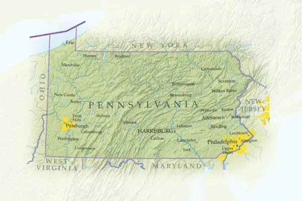 Pennsylvania Physical Geography Physical And Industrial Geography Of