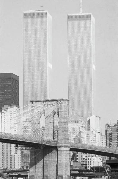 Brooklyn Bridge and World Trade Center Towers Our beautiful Wall Art ...