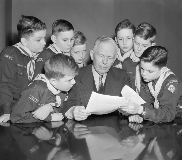 George Marshall with Members of Cub Pack Our beautiful Wall Art and ...