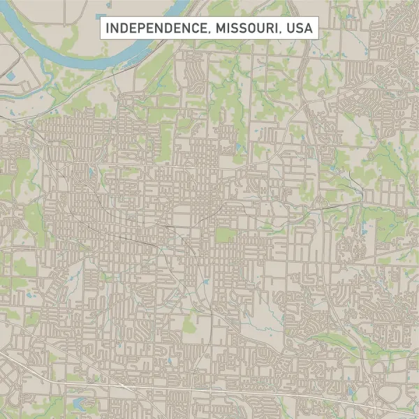 Maps Of Missouri Independence Missouri Missouri Map | Digital Vector