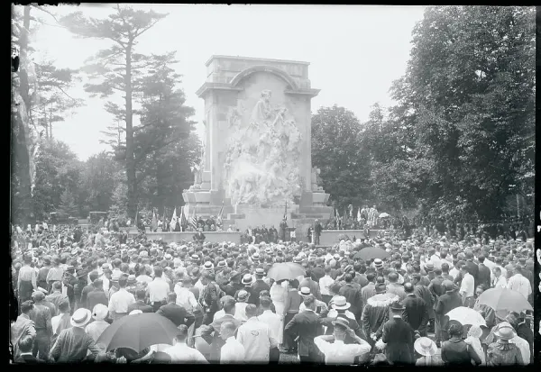 Large Crowd at Military Memorial Dedication Our beautiful Wall Art and ...