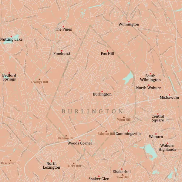 Town Of Burlington Ma Map
