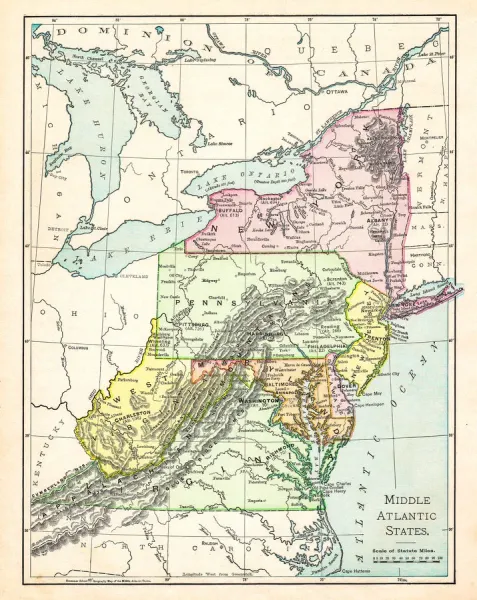 North Atlantic States Map