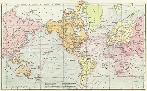 Map of the world 1886 Our beautiful Wall Art and Photo Gifts include ...