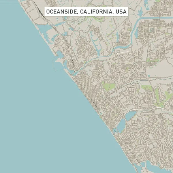 Mapa De Oceanside, California