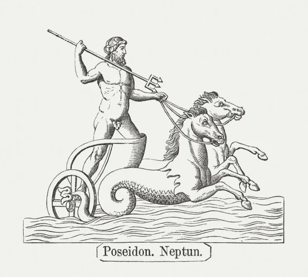Poseidon Symbol Ocean Trident Greek Mythology Art