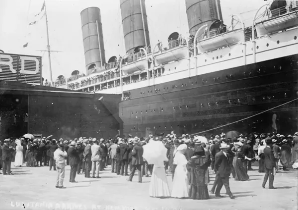 Lusitania S.S. Lusitania Leaves New York City On Last Voyage
