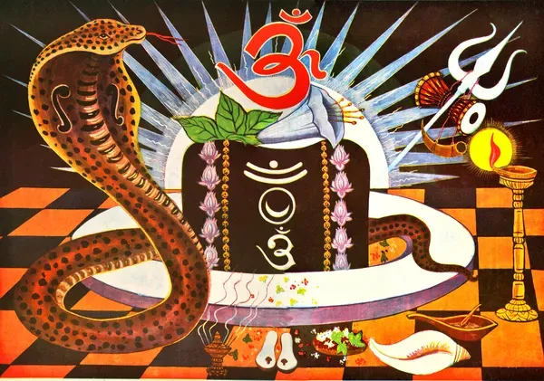 Shiva Lingam Painting