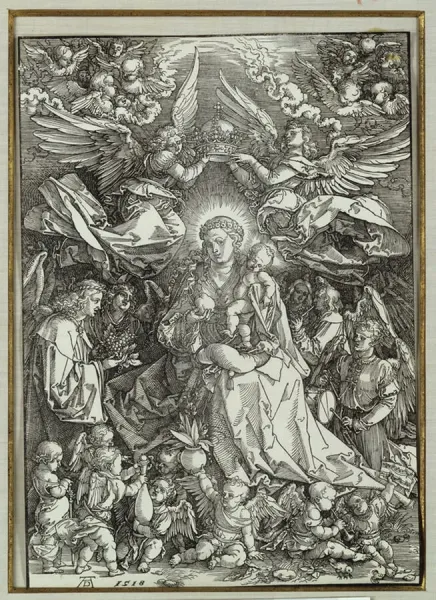 The Virgin and Child surrounded by angels Our beautiful Wall Art and ...