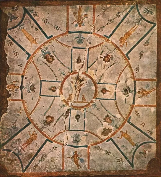 Ceiling in the Chamber of the Hypogeum of Lucina Our beautiful Wall Art ...
